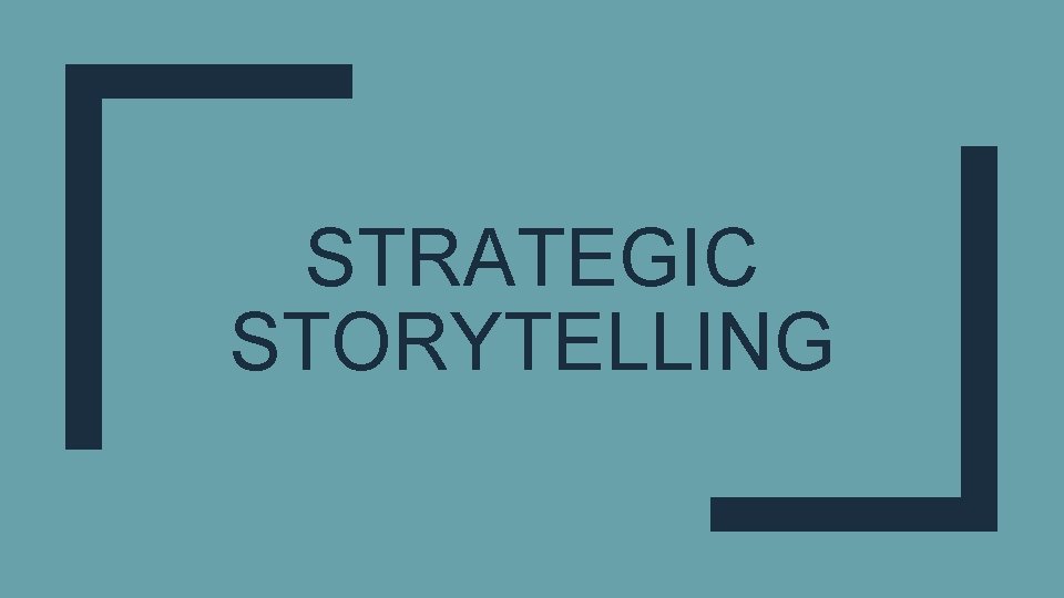STRATEGIC STORYTELLING WHY ALUMNI SINCE 2000 Millennials Gen