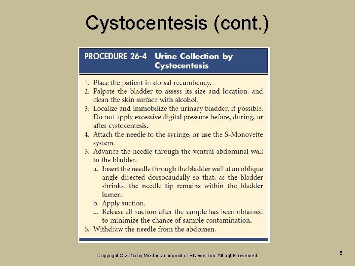 Urinalysis Unit 5 Chapter 26 Sample Collection and