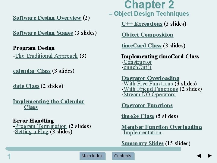 Chapter 2 Software Design Overview 2 Object Design