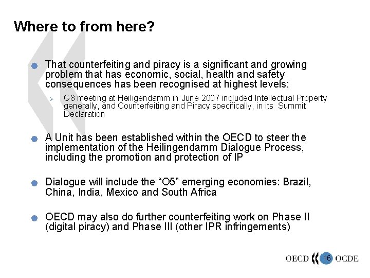 The OECD Study on Counterfeiting Piracy UNECE International