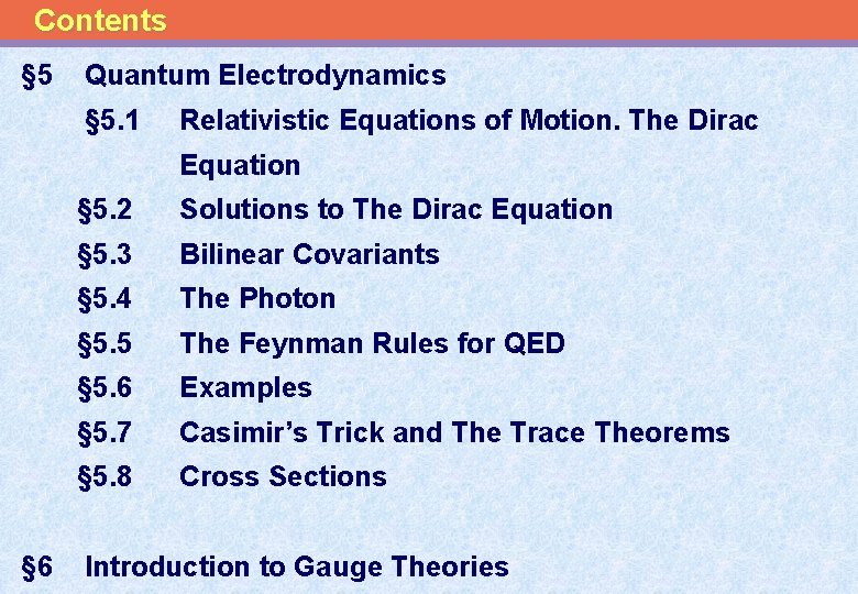 High Energy Physics C H Oh Physics Department