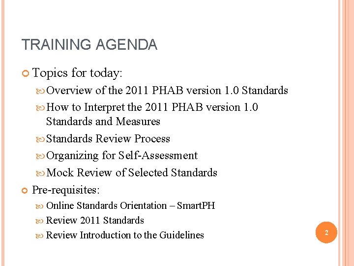 PREPARING FOR NATIONAL ACCREDITATION REVIEW Susan Ramsey Director