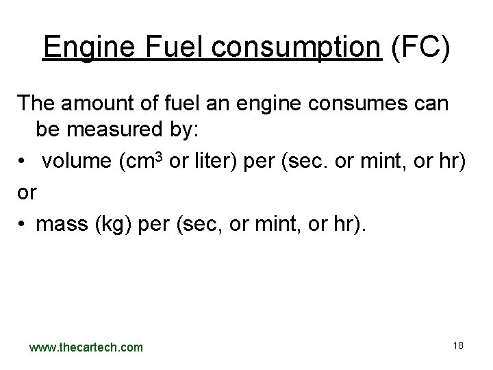 Engine Parameters www thecartech com 1 VC Gasket