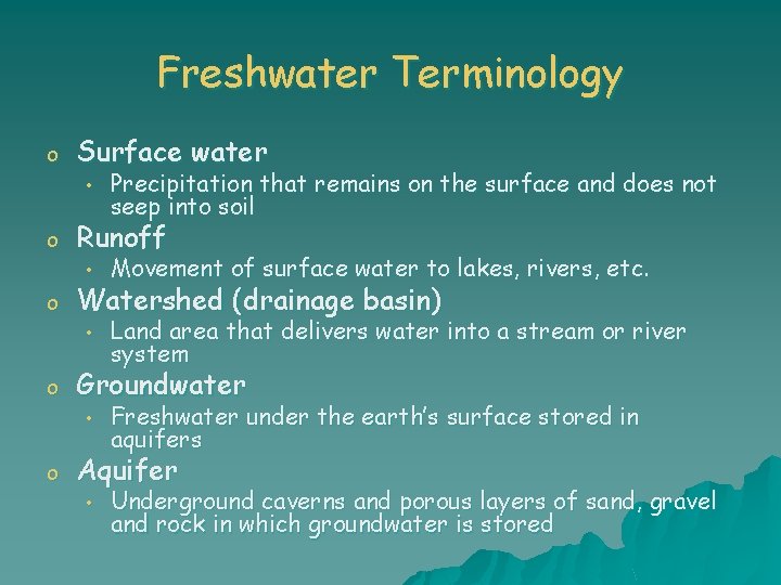 Chapter 14 Water A Limited Resource Importance of