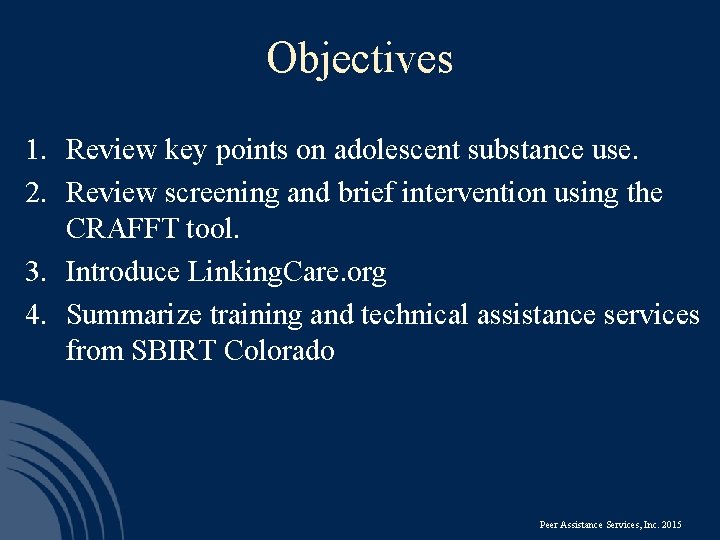 Adolescent Substance Use Screening and Brief Intervention School
