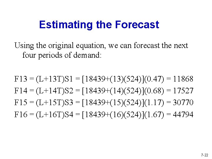 Supply Chain Management Chapter 7 Demand Forecasting in