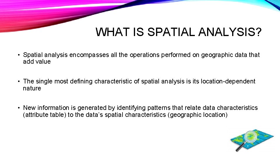 SPATIAL ANALYSIS 101 Megan Brown Water Availability Division