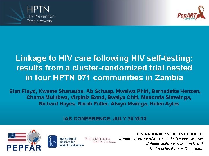 Linkage to HIV care following HIV selftesting results