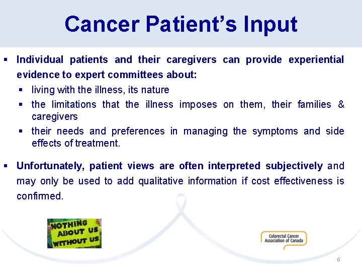 Patient Values In HTA CADTH Barry D Stein