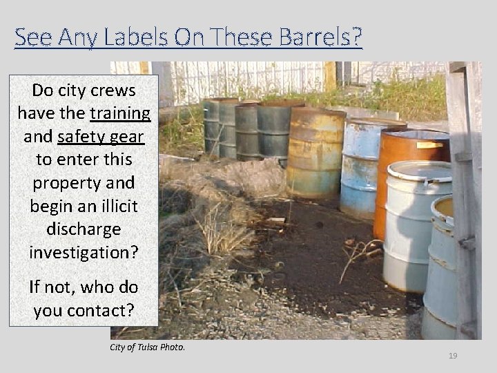 How to Identify and Report Illicit Discharges GCSA