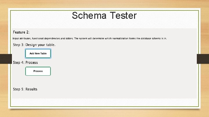 Database Schema Designer and Tester CS 4221 P