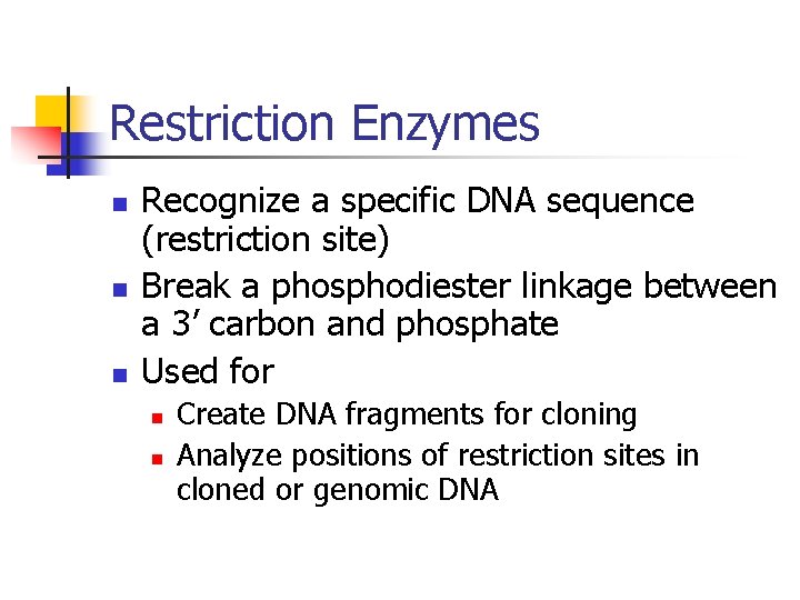 Recombinant DNA cloning technology Chapter 7 DNA cloning