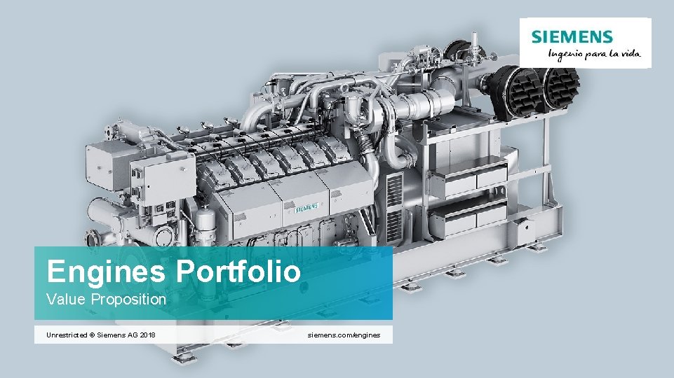 Engines Portfolio Value Proposition Unrestricted Siemens AG 2018