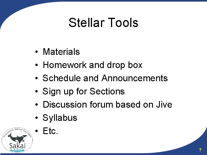Using Sakai in Stellar at MIT Mark J
