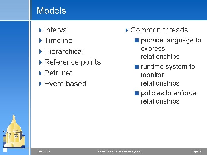 Reference Models 4 We need reference models to