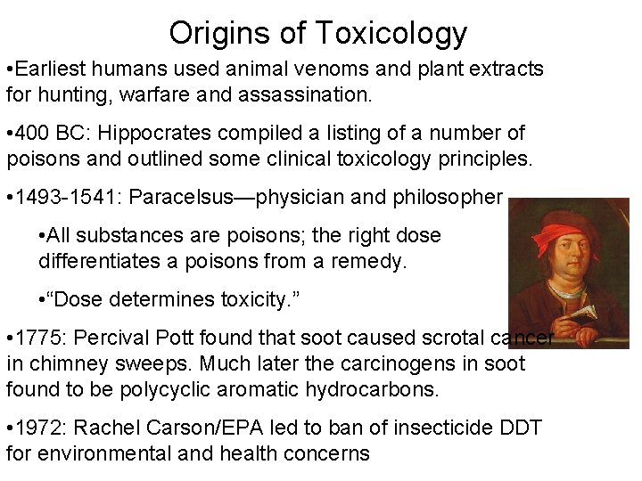 NST 110 Advanced Toxicology Lecture 1 Principles of