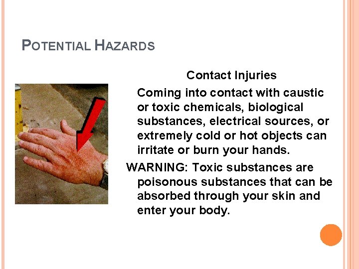 OSAH HAND PROTECTION SECTION PERSONAL PROTECTIVE COURSE WHY