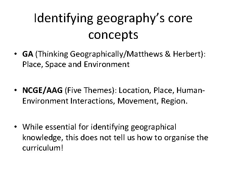 Why a Successful Geography Curriculum Needs Boundaries Alex