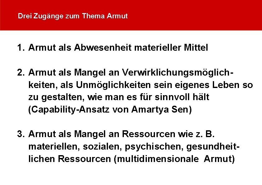 Armut definieren Armut wahrnehmen Armut verstehen Armut findet