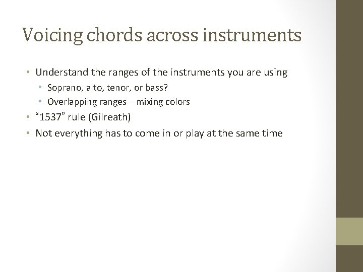 MP102 Lecture 2 Elements of Orchestration What is