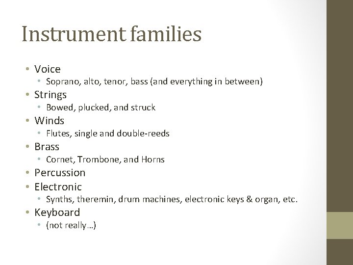 MP102 Lecture 2 Elements of Orchestration What is