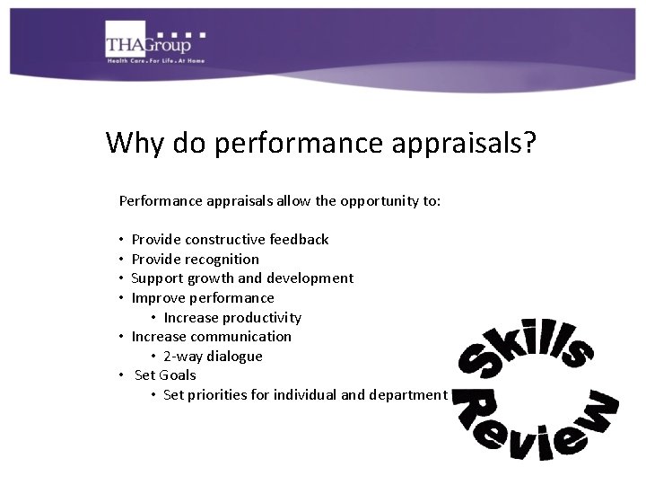 Welcome How to conduct an effective performance appraisal