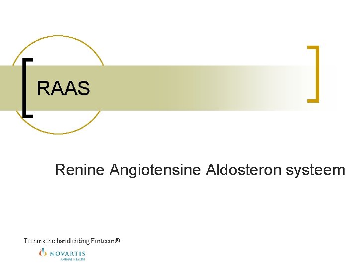 RAAS Renine Angiotensine Aldosteron systeem Technische handleiding Fortecor