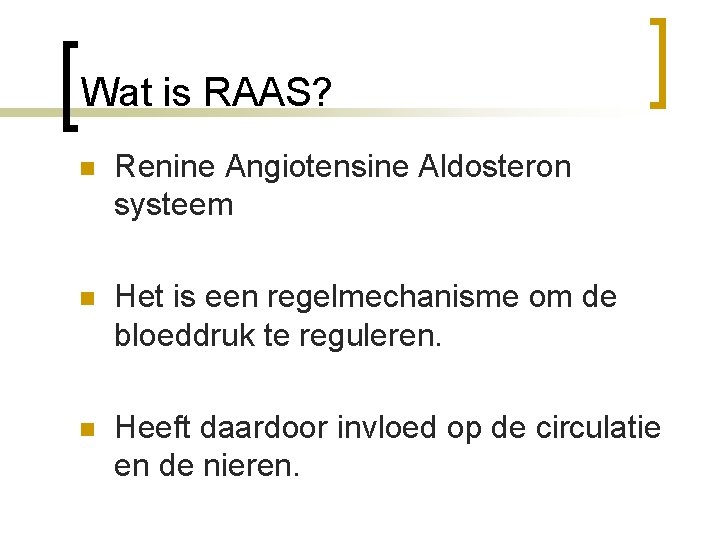 RAAS Renine Angiotensine Aldosteron systeem Technische handleiding Fortecor