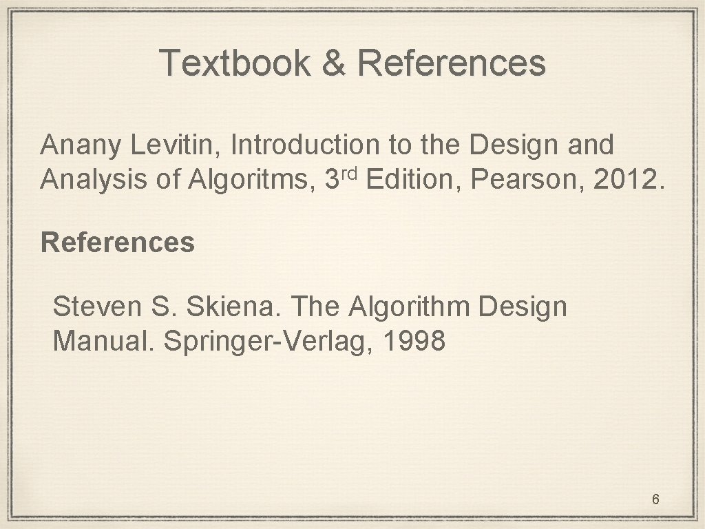 Computer Algorithms Lecture 1 Introduction Ch 1 Dr