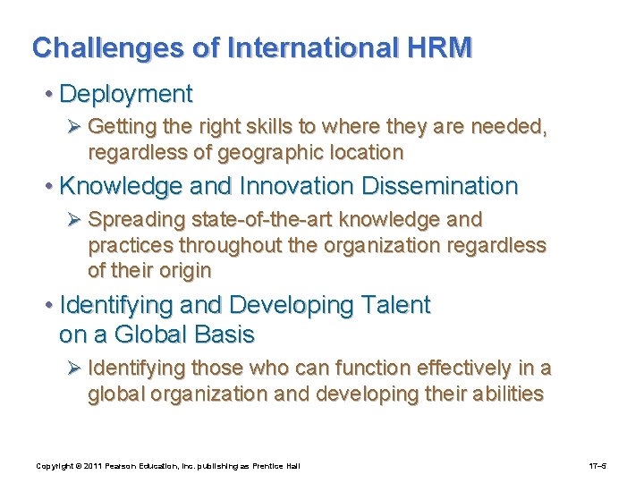 Chapter 17 Managing Global Human Resources Part Five