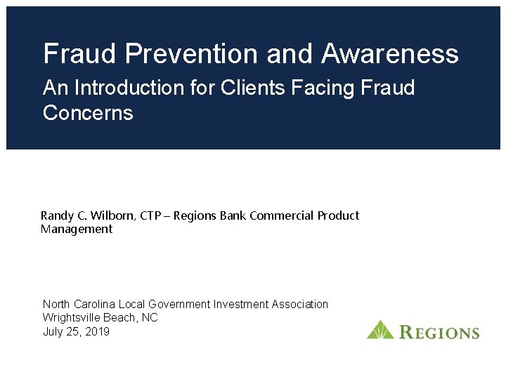 Fraud Prevention and Awareness An Introduction for Clients