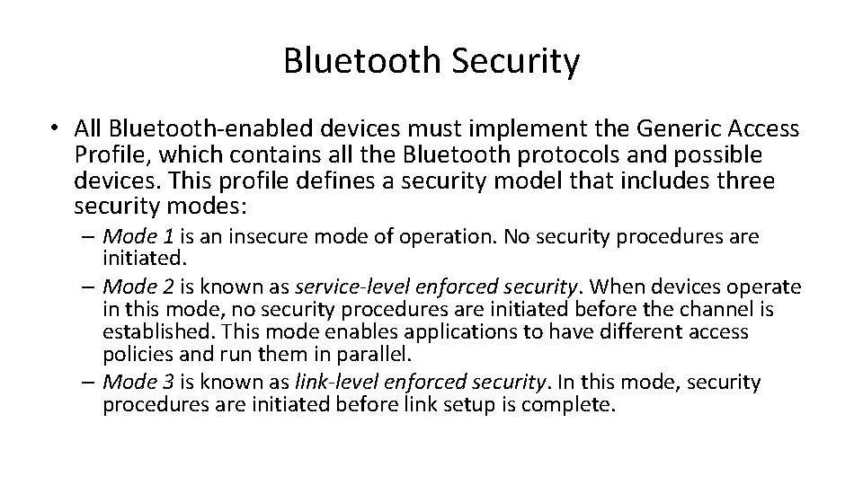 Cosc 54735 Android Bluetooth Bluetooth Basics First off