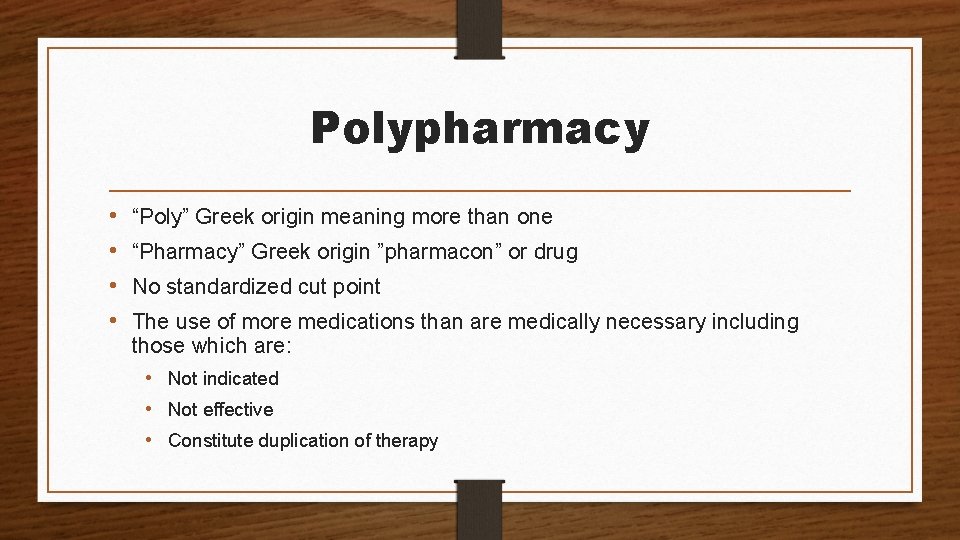 Trimming the excess Deprescribing in Long Term Care