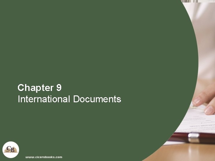 Chapter 9 International Documents International Documents n Documentation