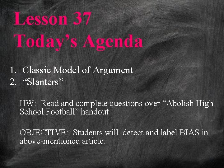 Lesson 37 Todays Agenda 1 Classic Model of