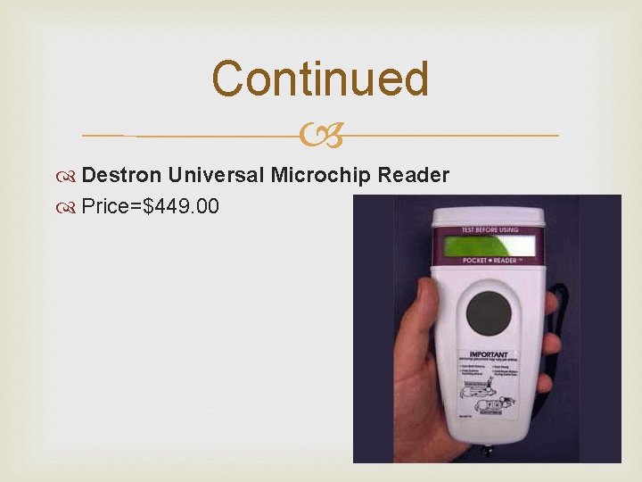 The Use of Microchipping in Cattle Production Heather