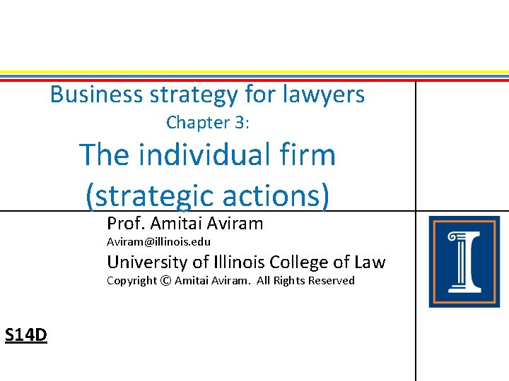 Business strategy for lawyers Chapter 3 The individual