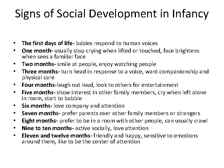Emotional and Social Development of Infants Comparing Emotional