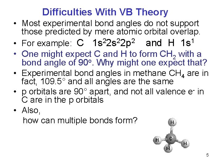 Chemical Bonding Valence Bond VB Molecular Orbital MO
