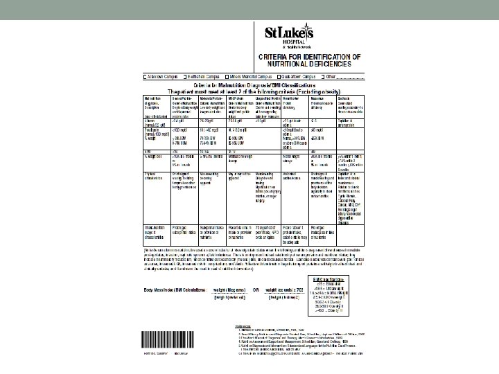 Malnutrition Coding and Identification 0 25 CE Directions