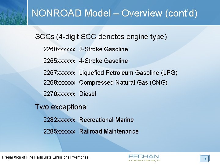 Preparation of Fine Particulate Emissions Inventories Chapter 4