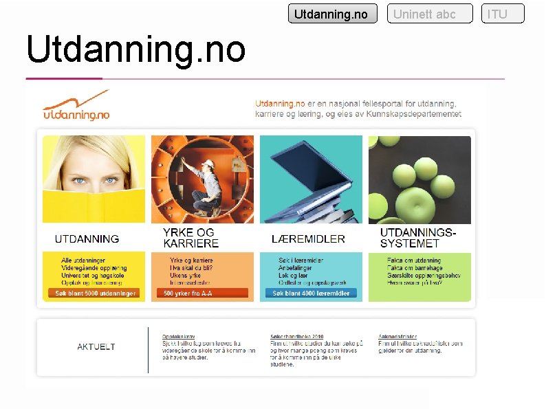 The Norwegian Centre for ICT in education Main