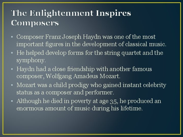 Enlightenment Ideas Spread Objectives Identify the roles that