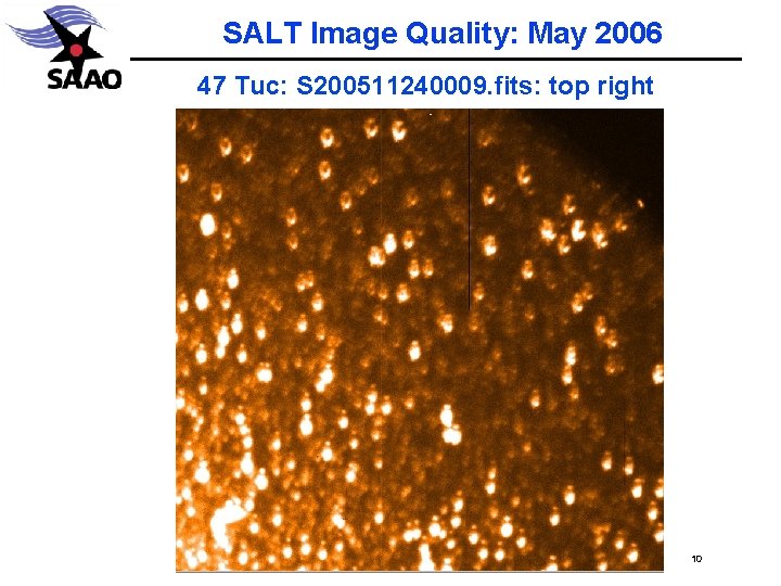 SALT Image Quality May 2006 SALT Science Working