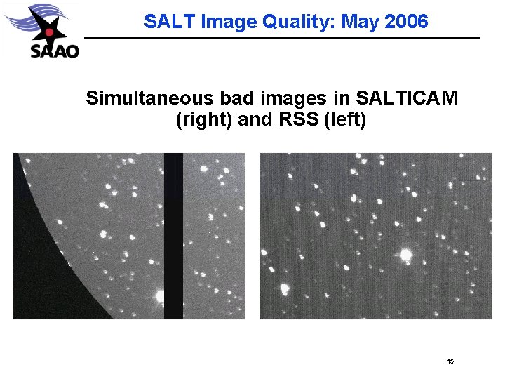 SALT Image Quality May 2006 SALT Science Working