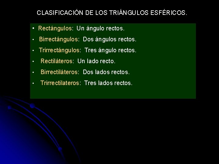 Trigonometra esfrica Tema 1 1 1 Tringulos esfricos
