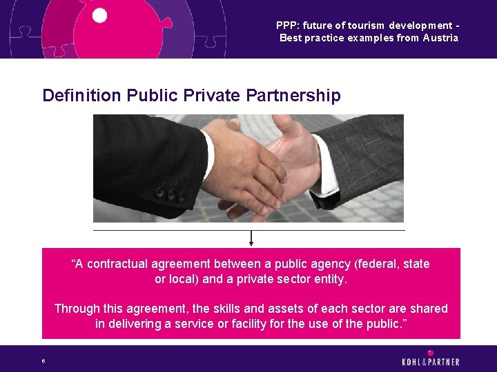 PPP future of tourism development Best practice examples