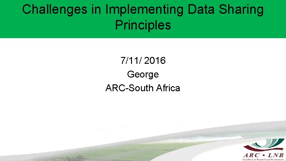 Challenges in Implementing Data Sharing Principles 711 2016