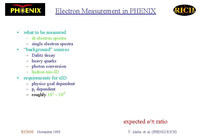 Ring Image Cerenkov detector of PHENIX experiment at