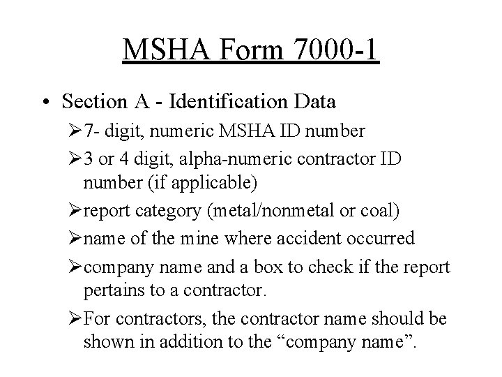 30 CFR Part 50 What is Part 50